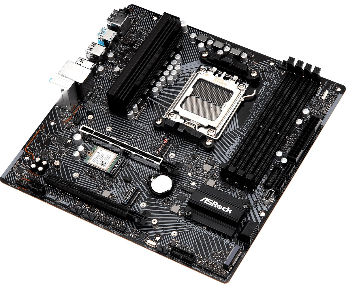 Asrock B650M PG Lightning WIFI AX AM5 mATX Motherboard – TechDeals Pte Ltd