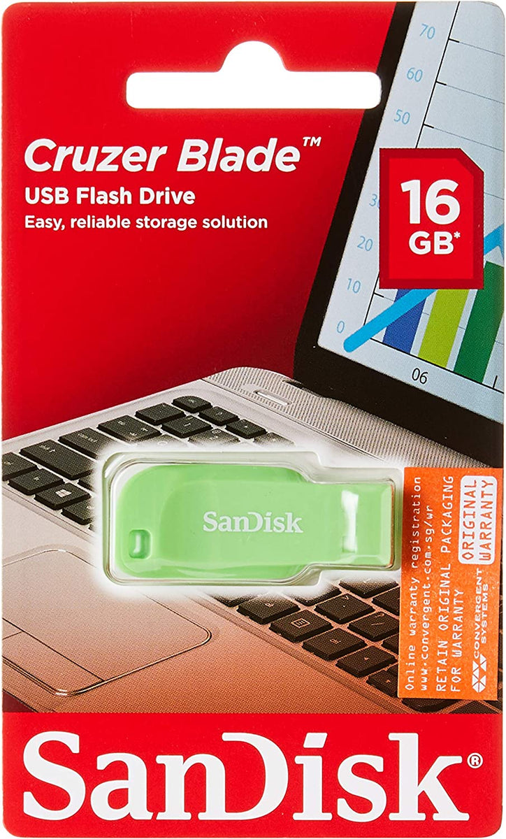 Sandisk SDCZ50C-016G Cruzer Blade 16GB USB 2.0 Drive – TechDeals Pte Ltd